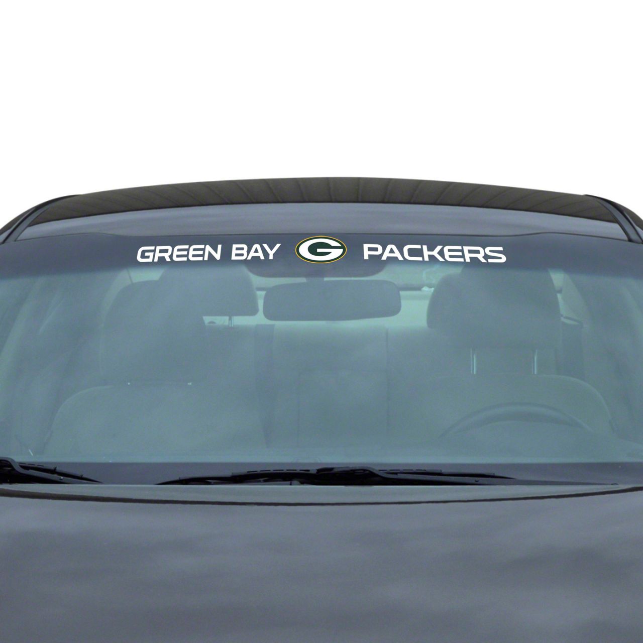 Mach-E Windshield Decal with Green Bay Packers Logo; White (Universal ...