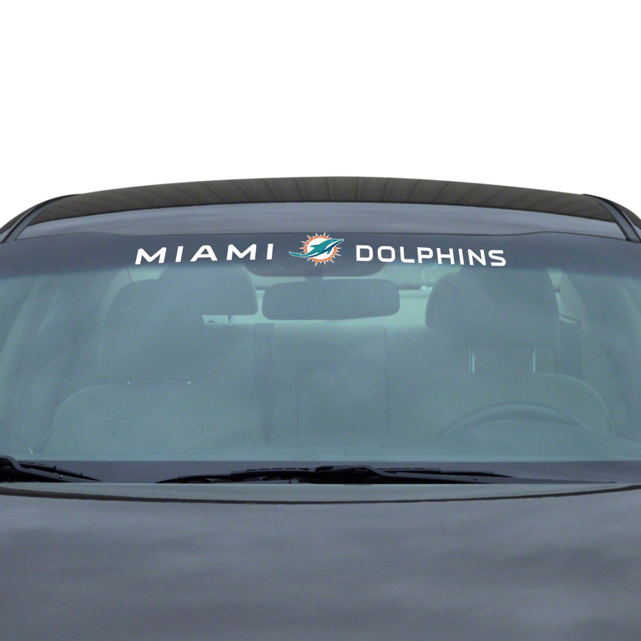 Mach-E Windshield Decal with Miami Dolphins Logo; White (Universal ...