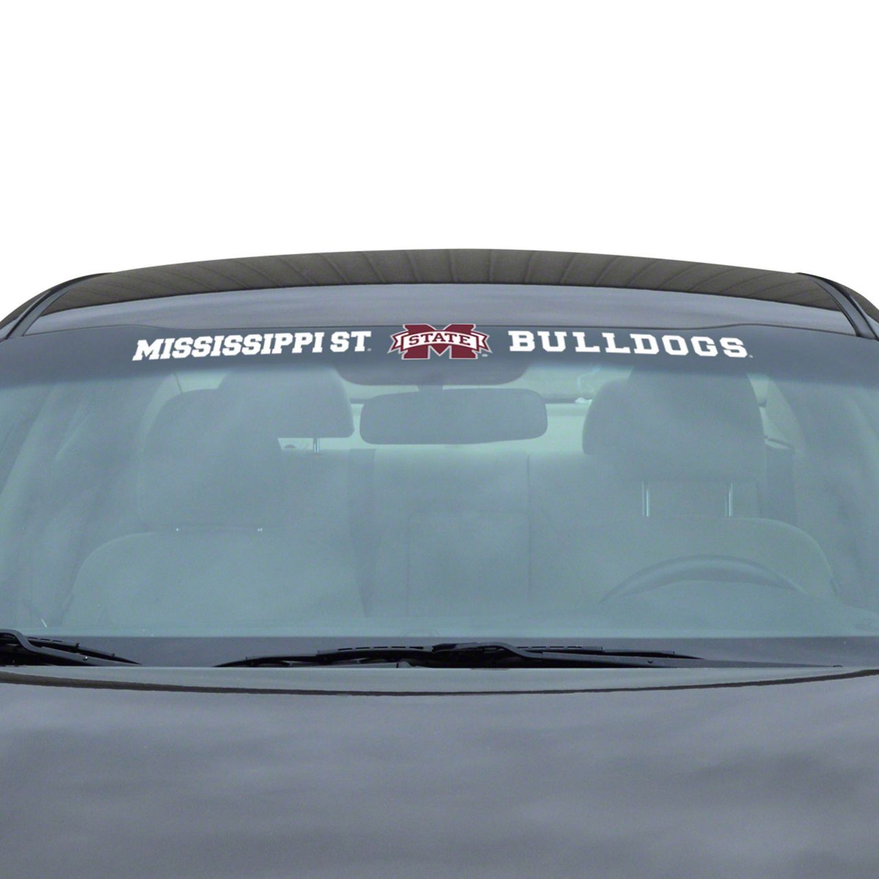 Mach-E Windshield Decal with Mississippi State University Logo; White ...
