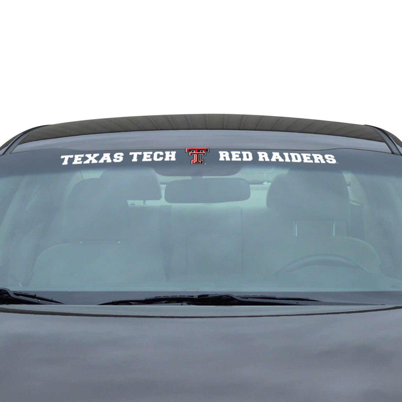 Mach-E Windshield Decal with Texas Tech University Logo; White ...