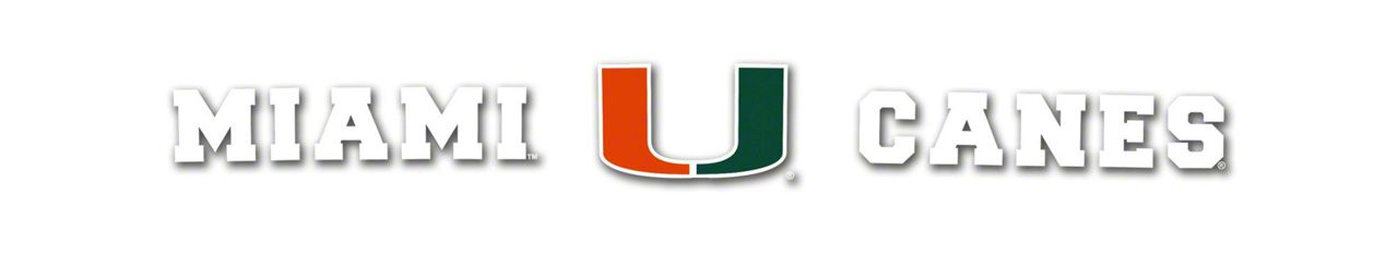 Mach-E Windshield Decal with University of Miami Logo; White (Universal ...
