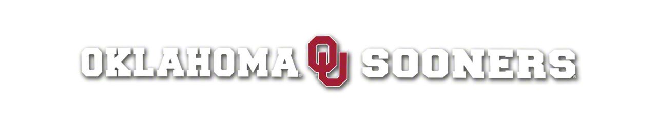 Mach-E Windshield Decal with University of Oklahoma Logo; White ...