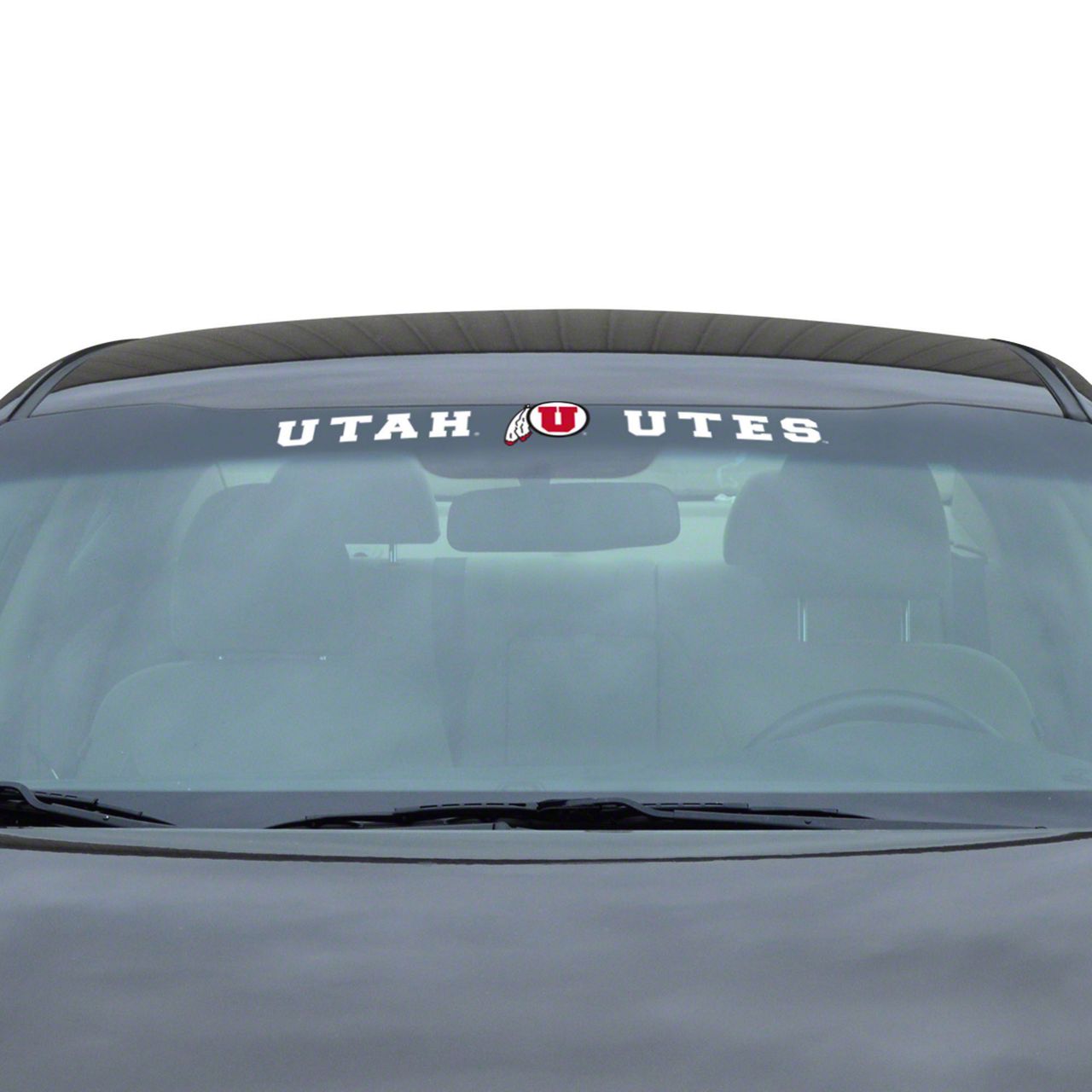 Mach-E Windshield Decal with University of Utah Logo; White (Universal ...
