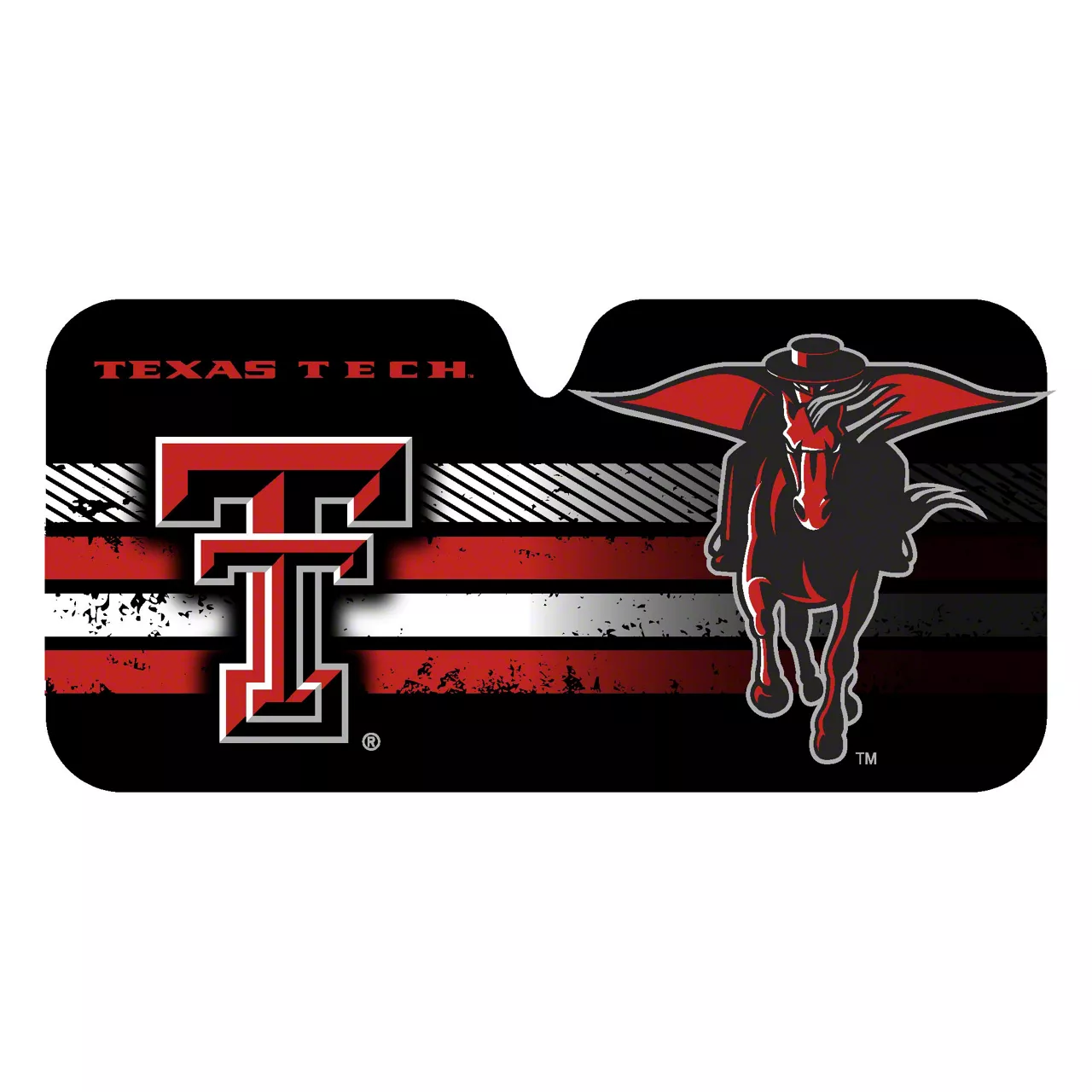 Mach-E Windshield Sun Shade with Texas Tech University Logo; Black ...