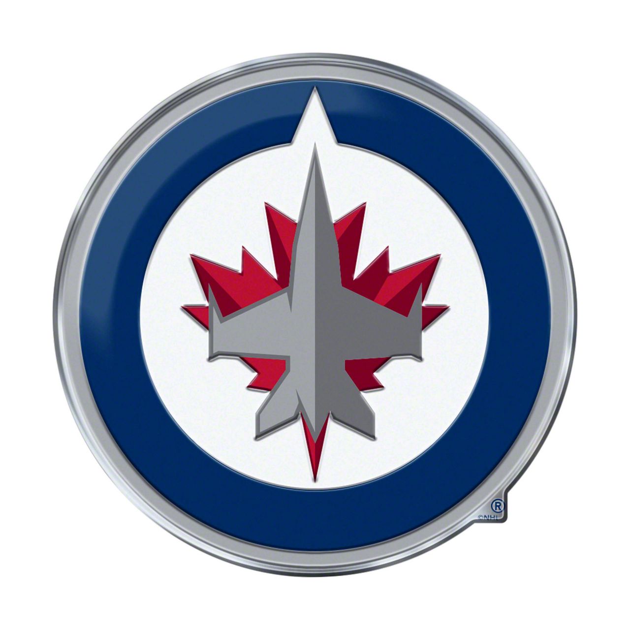 Mach-E Winnipeg Jets Embossed Emblem; Blue and Red (Universal; Some ...