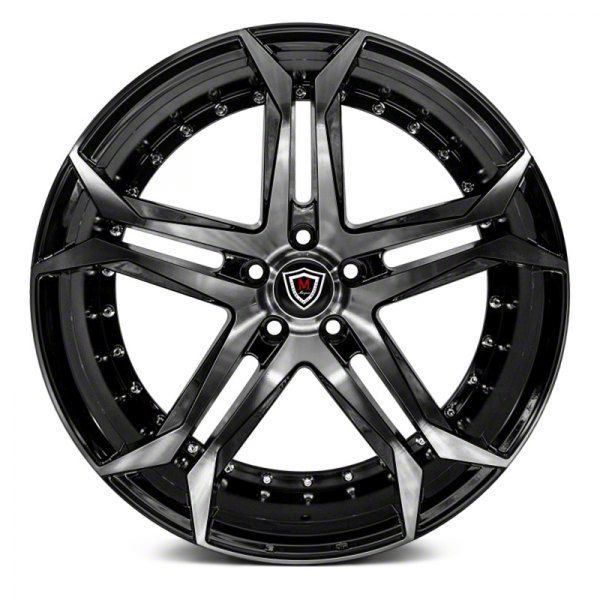 Marquee Wheels Challenger M3284 Gloss Black with Smoked Machined Face ...