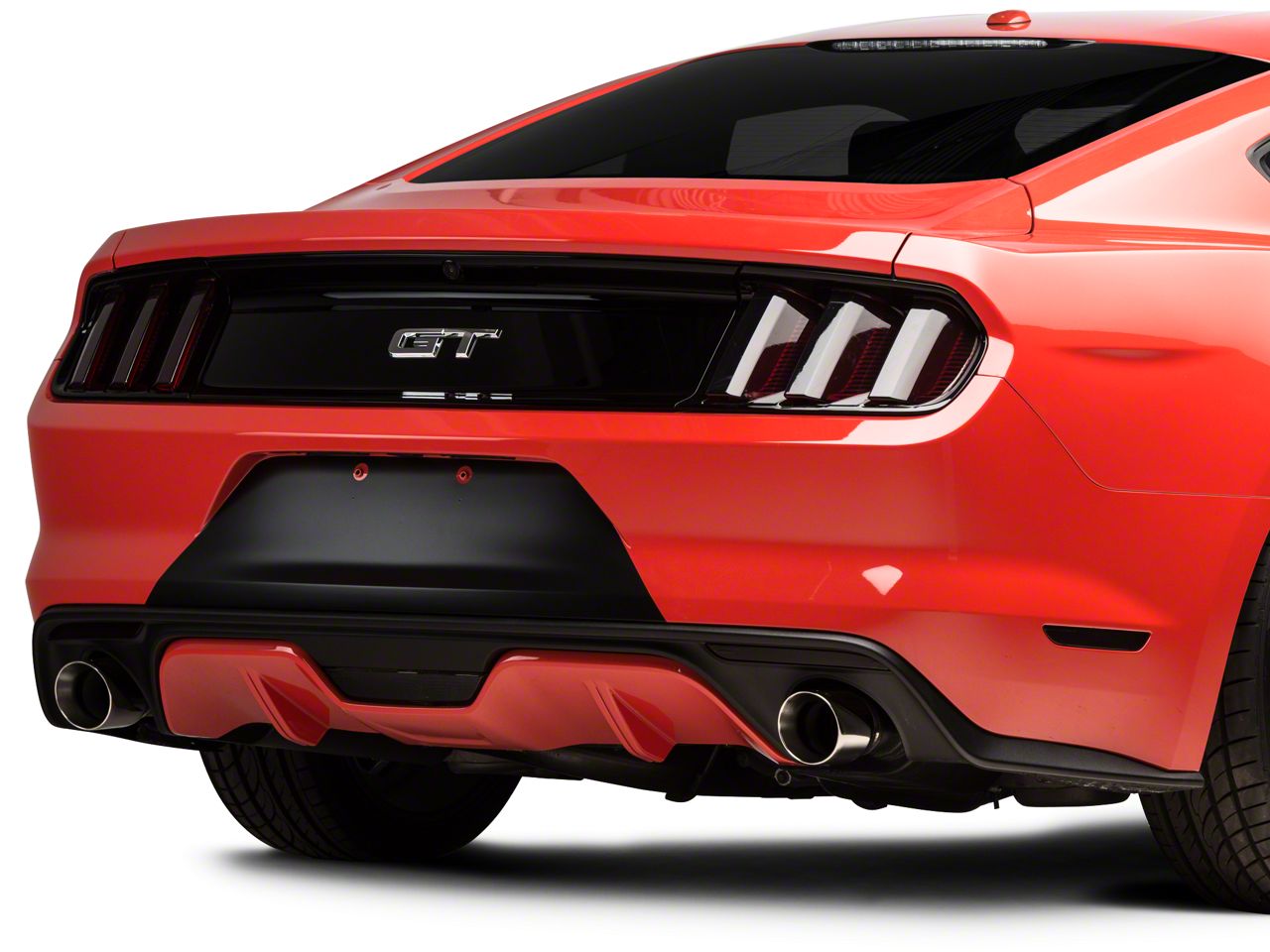 SEC10 Mustang Rear Bumper Accent Decal; Matte Black 387496 (15-17 ...
