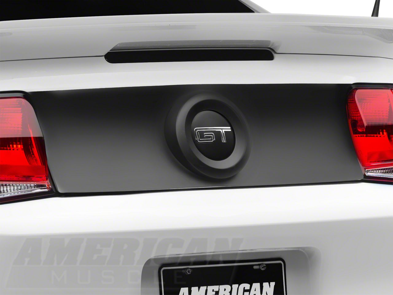 MMD Mustang Trunk Emblem Surround; Matte Black 41309 (10-12 Mustang ...