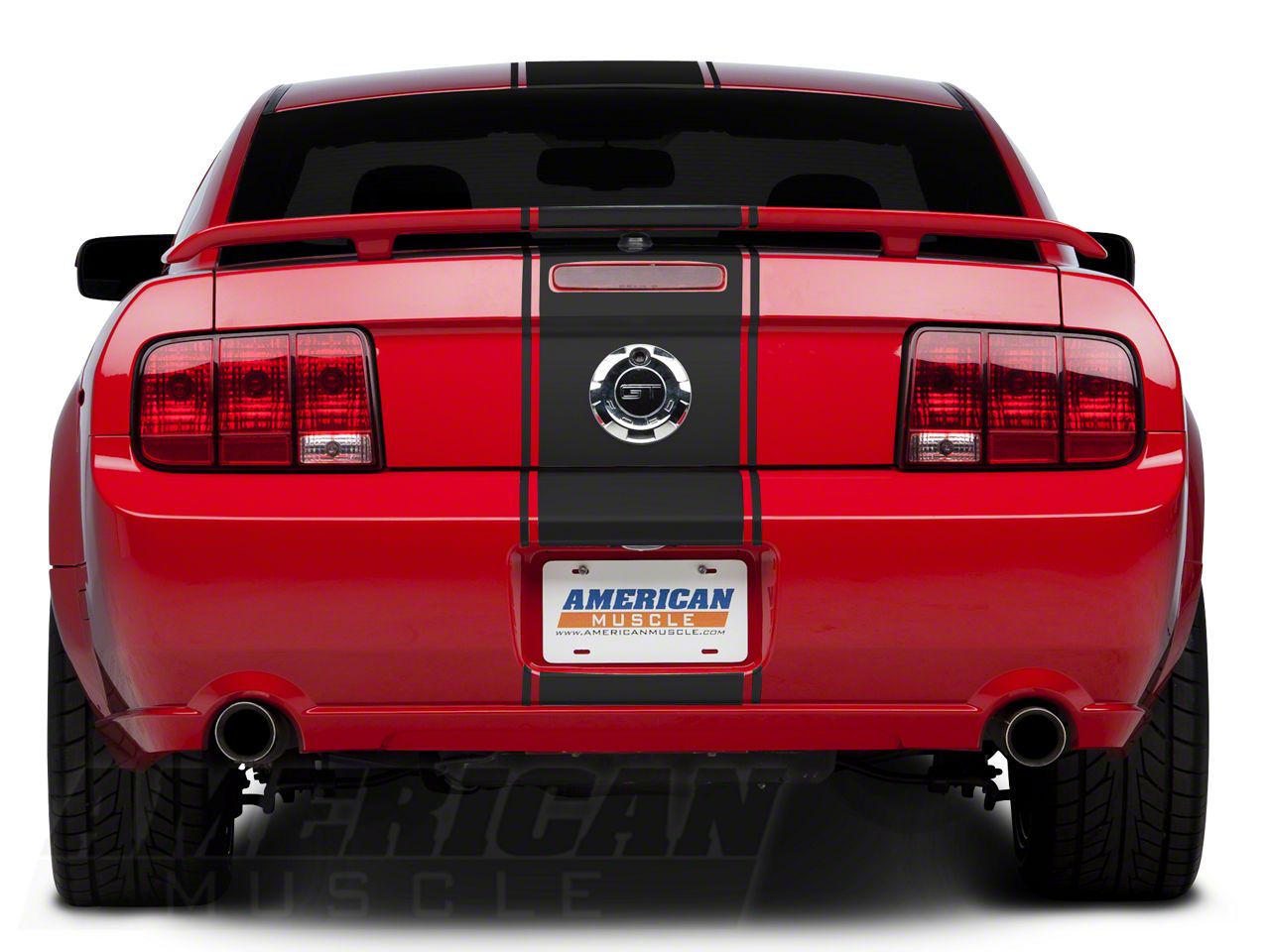 SEC10 Mustang Super Snake Style Stripes; Matte Black 26186G05 (05-14 ...