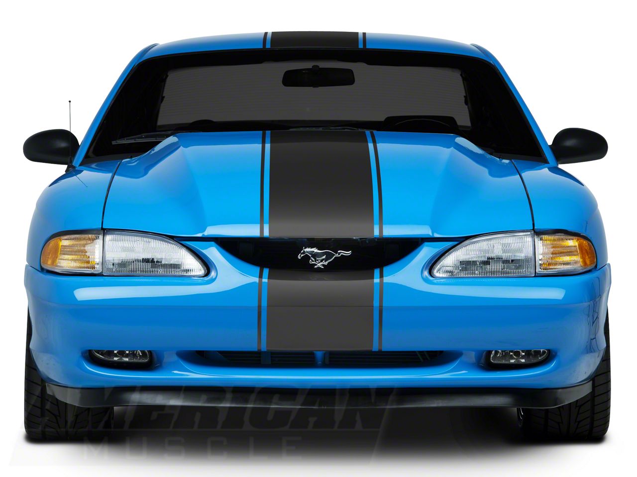 SEC10 Mustang Super Snake Style Stripes; Matte Black 26186G94 (94-04 ...