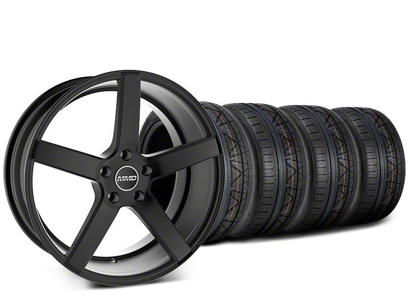Mustang MMD 551C Matte Black Wheel & NITTO INVO Tire Kit; 18x8 (15-18 ...