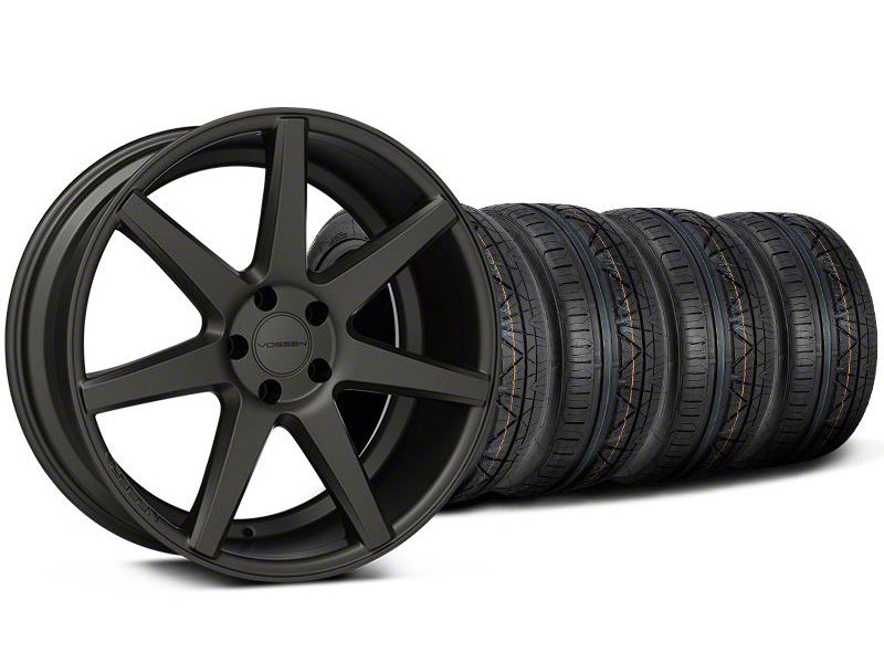 Mustang Matte Graphite CV7 Wheel & NITTO INVO Tire Kit; 20x9 (05-14 ...