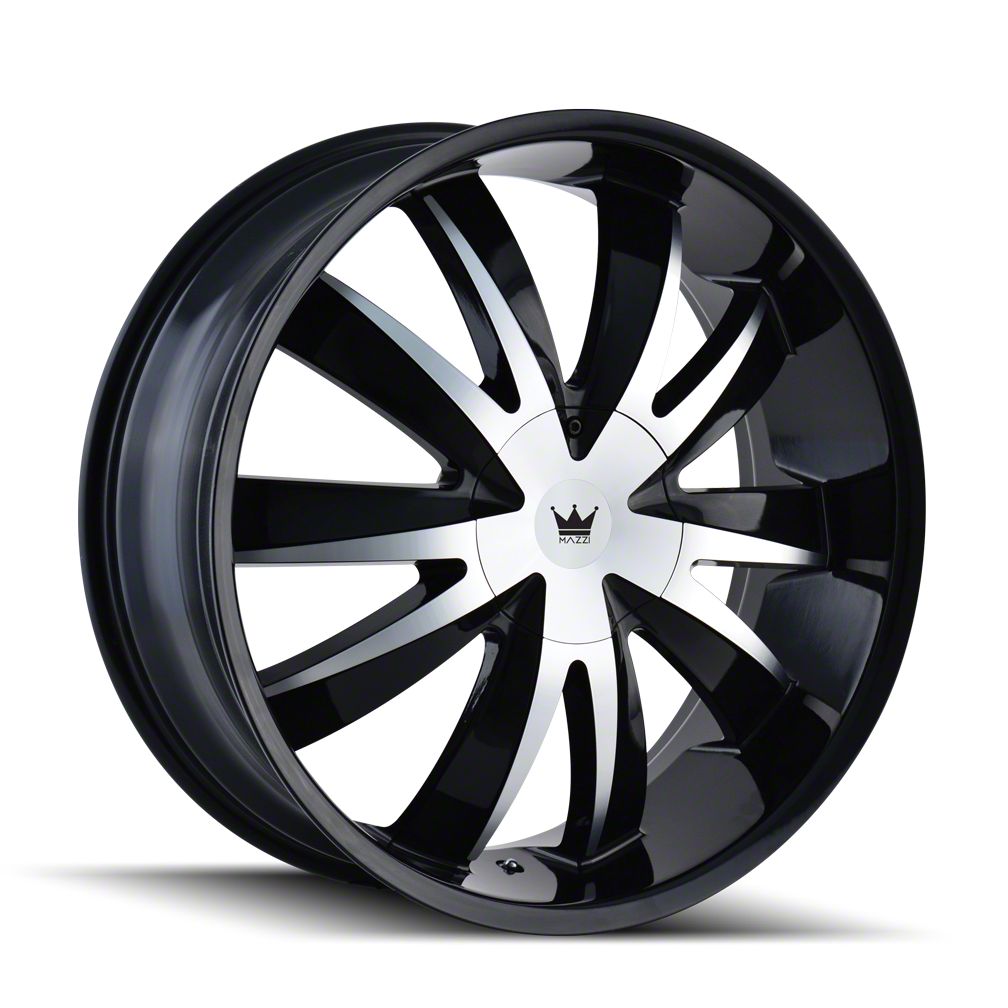 Mazzi Mustang Edge Gloss Black Machined Wheel; 20x8.5 337-2814B (05-09 ...
