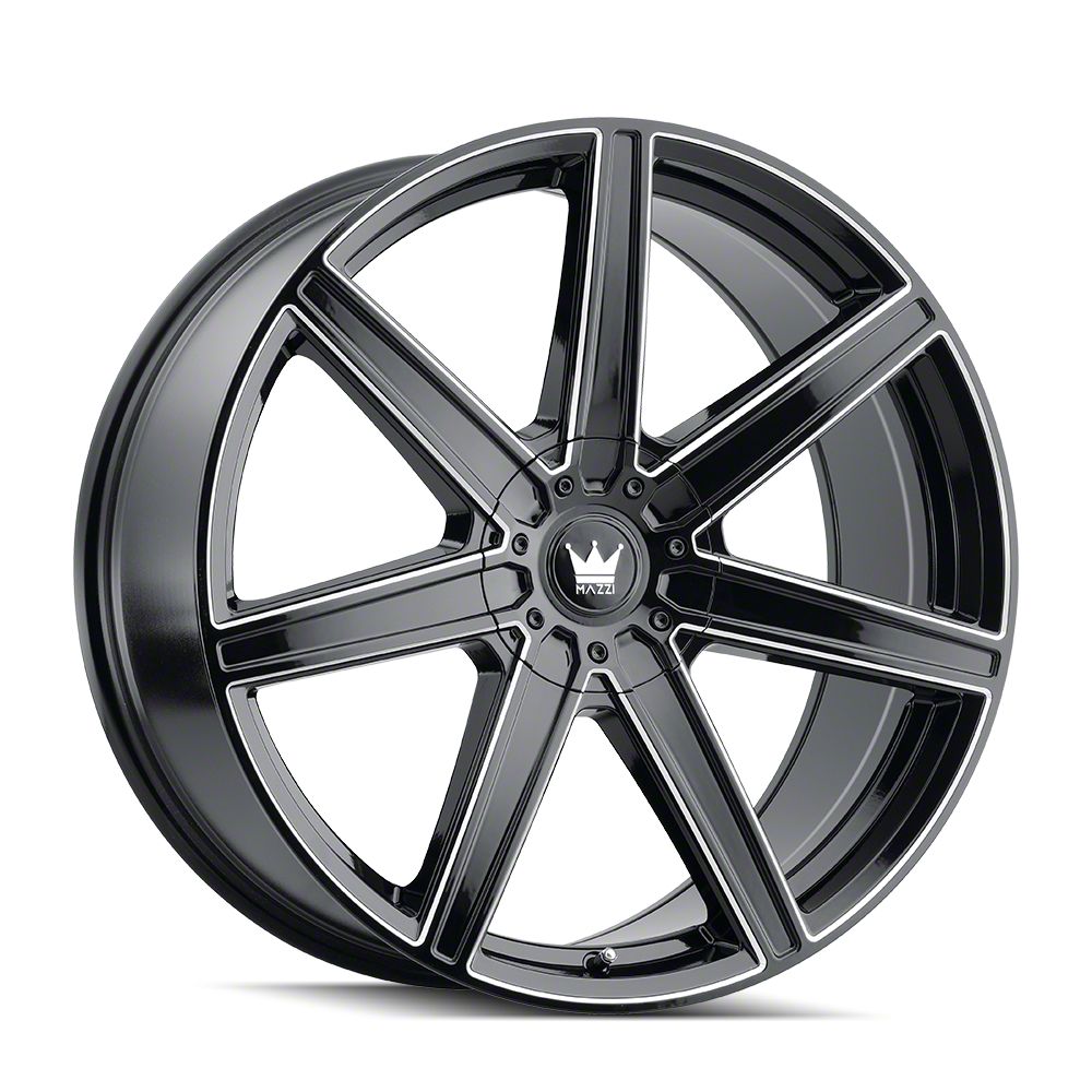 Mazzi Camaro Laguna Gloss Black Milled Wheel; 18x8; 35mm Offset 376 ...