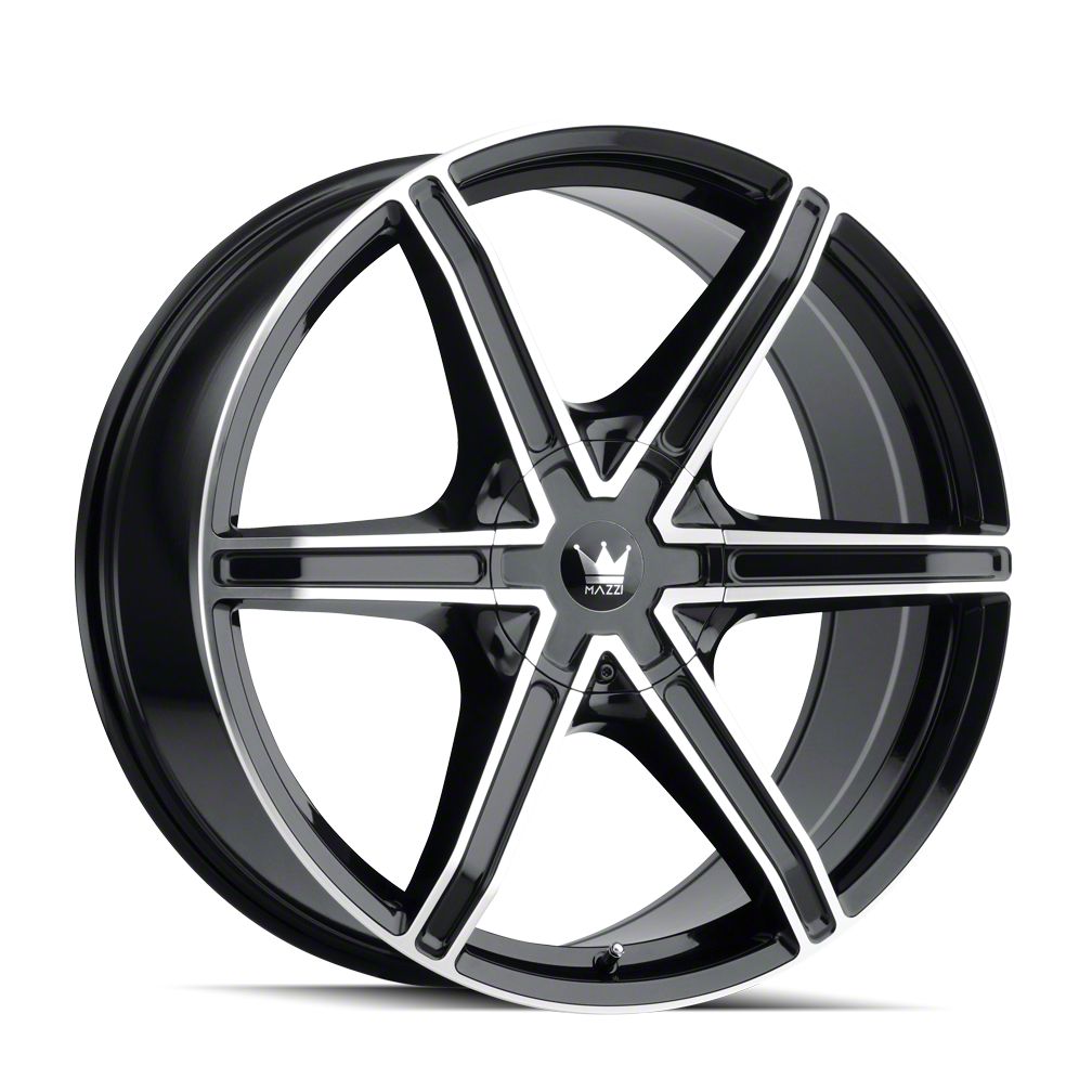 Mazzi Mustang Stilts Gloss Black Machined Wheel; 18x8; 35mm Offset 371 ...