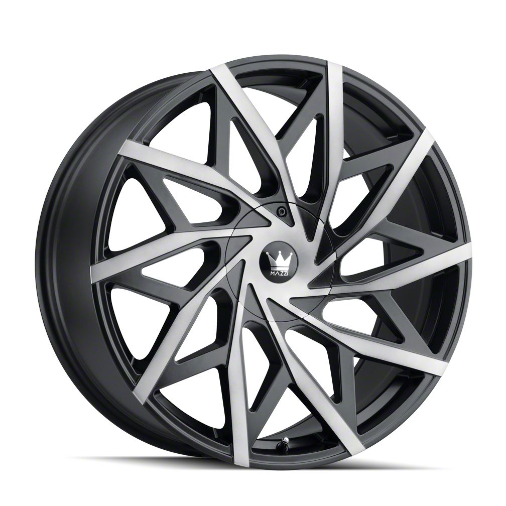 Mazzi Camaro Big Easy Matte Black Machined with Dark Wheel; 18x8; 35mm ...