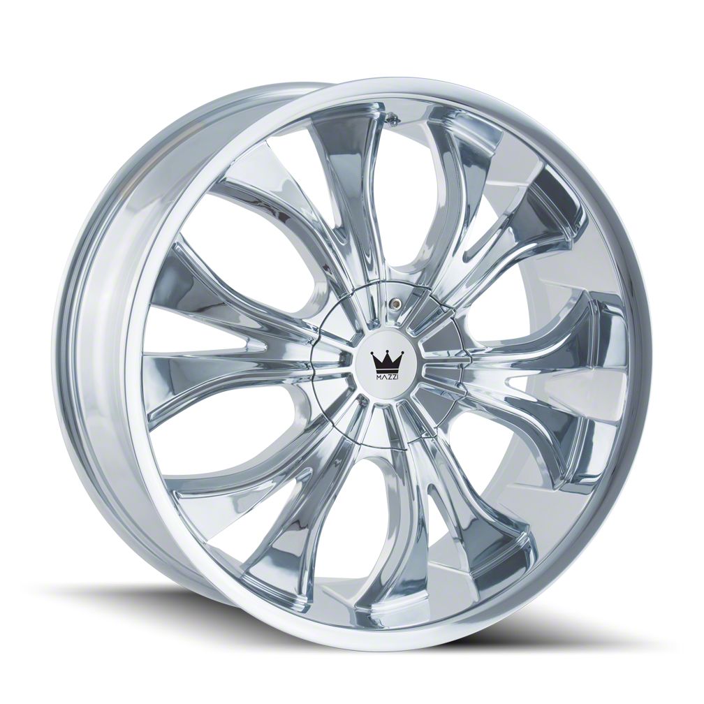 Mazzi Camaro Hustler Chrome Wheel; 24x9.5; 18mm Offset 342-24918C (16 ...