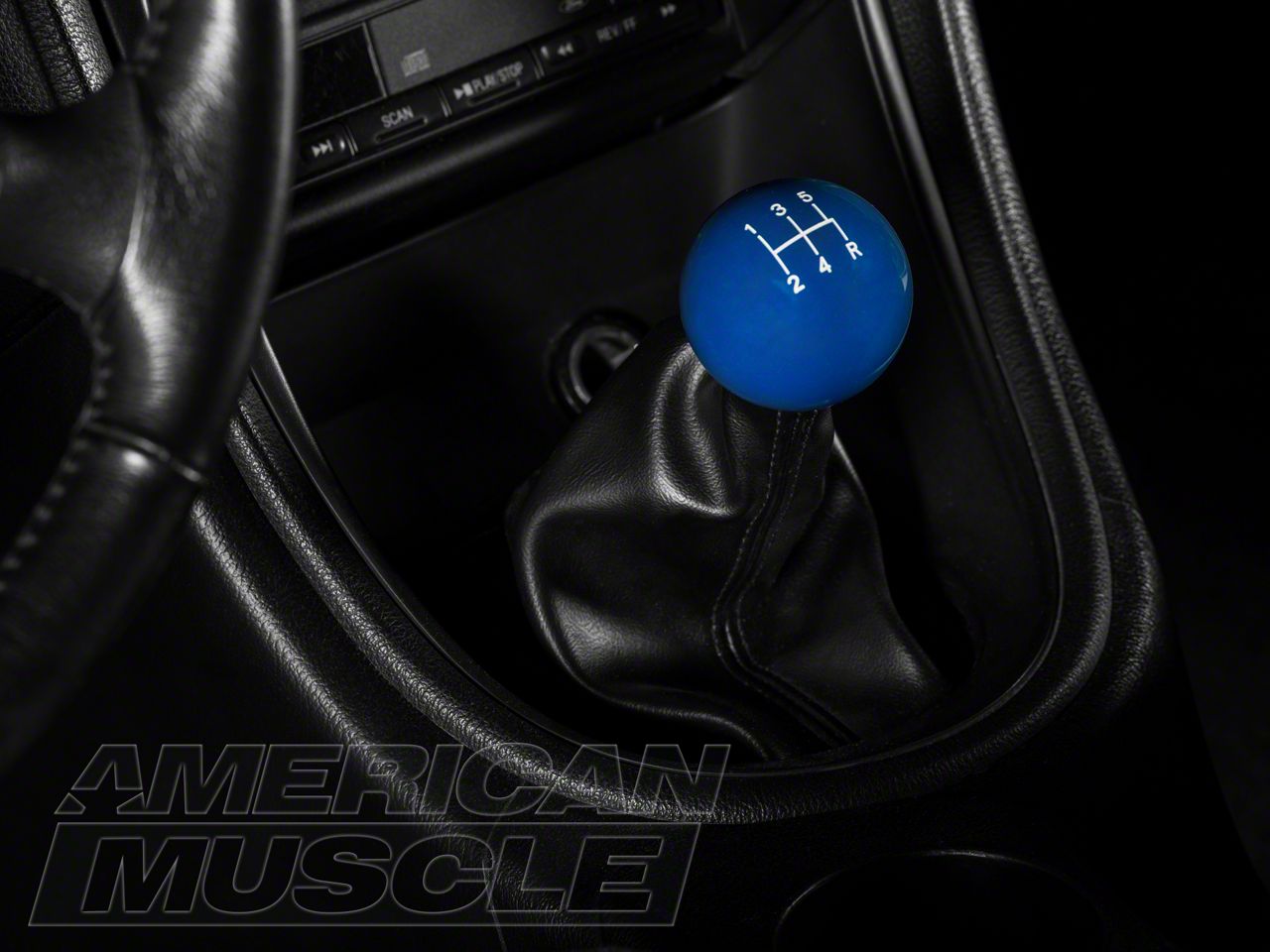 SpeedForm Mustang Modern Billet Retro Style 5-Speed Shift Knob; Blue ...