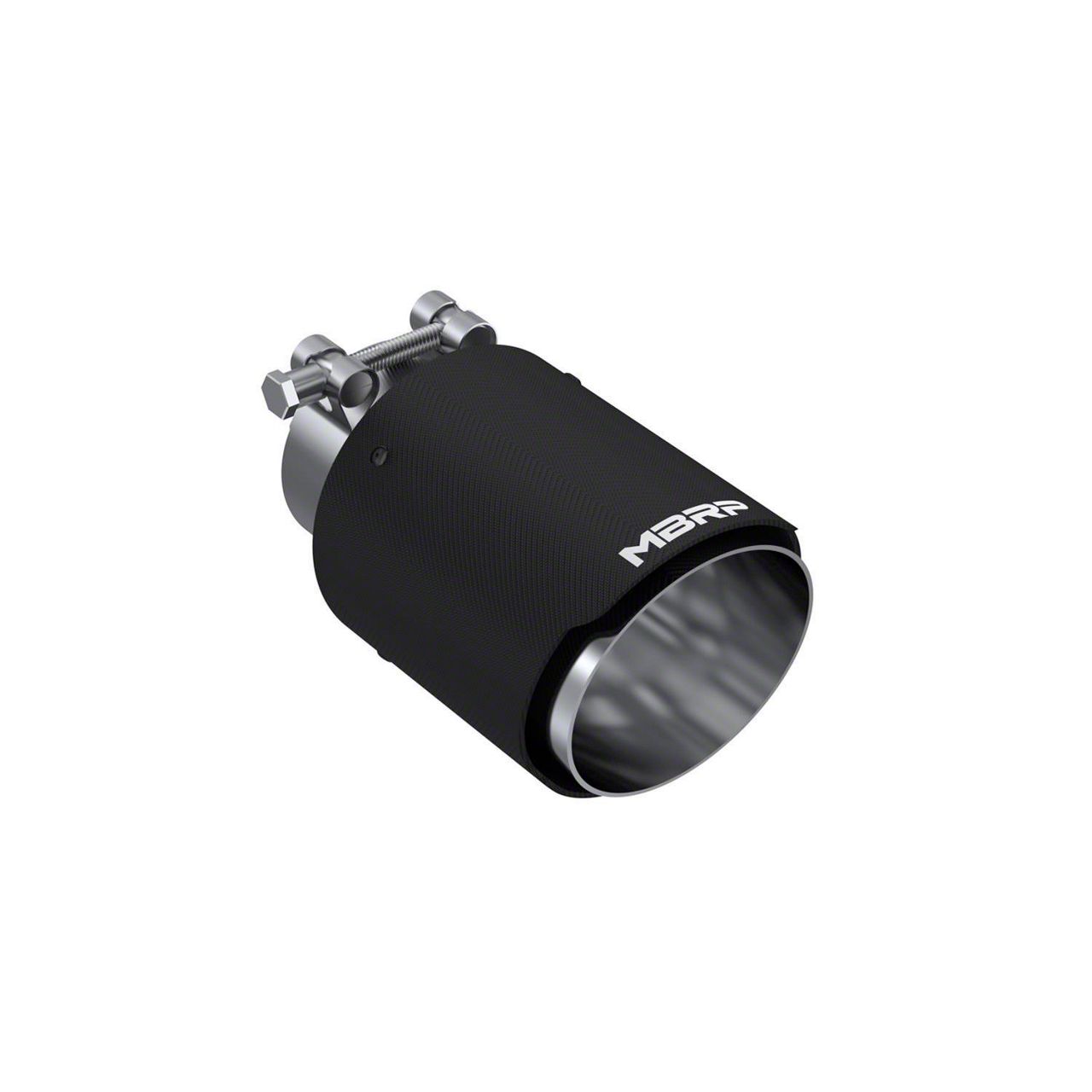 MBRP Challenger 4-Inch Dual Wall Angled Exhaust Tip; Carbon Fiber ...