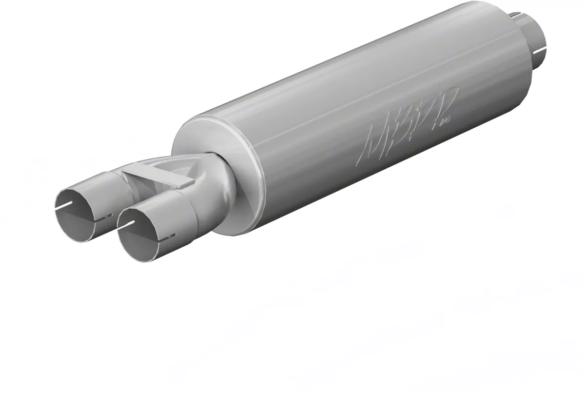 MBRP Challenger Armor Lite High Flow Center/Dual Muffler; 3-Inch Inlet ...