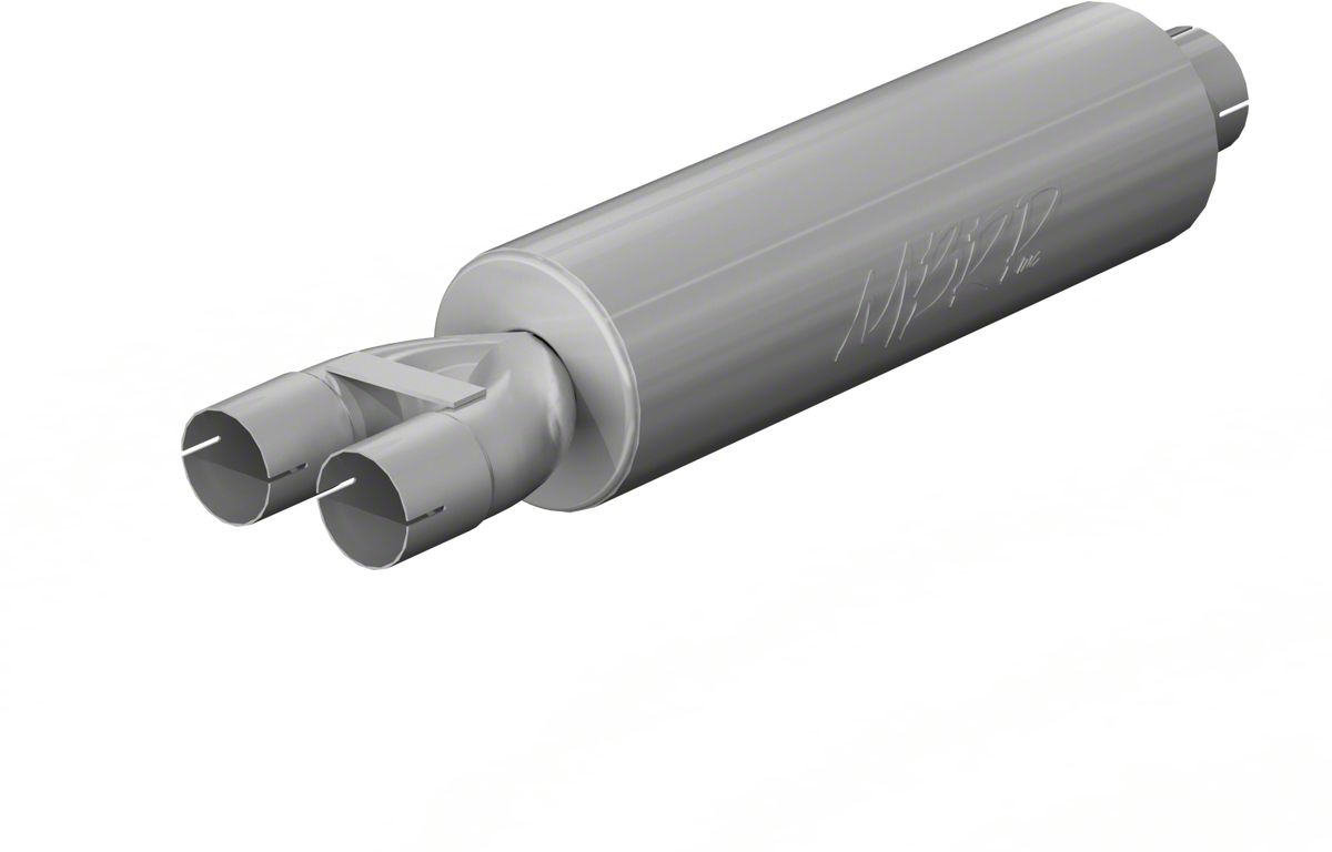 MBRP Challenger Armor Plus Chambered Center/Dual Muffler; 3-Inch Inlet ...