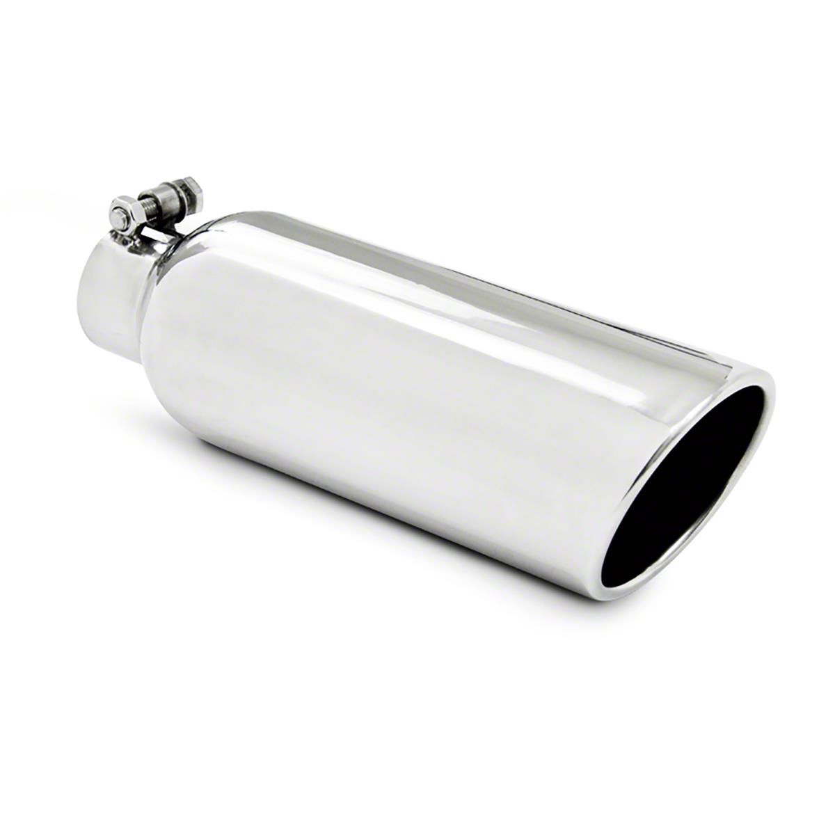 MBRP Charger 4-Inch Angled Rolled End Exhaust Tip; Polished T5149 (Fits ...