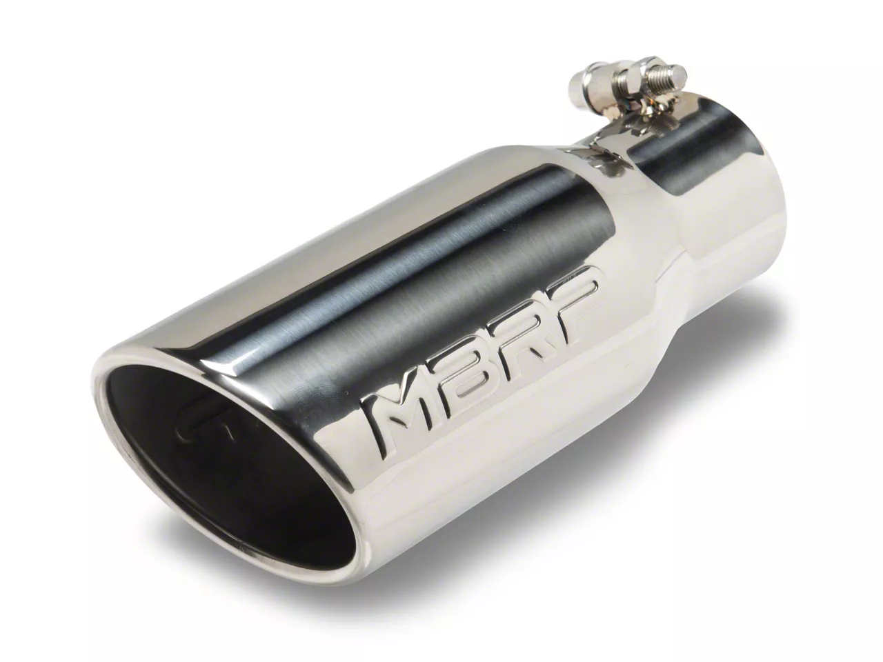 MBRP Charger Angled Cut Rolled End Exhaust Tip; 4-Inch; Polished T5157 ...
