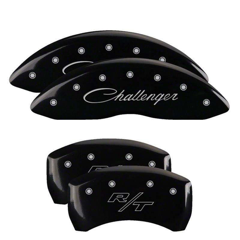 MGP Charger Black Caliper Covers with Cursive Challenger and R/T Logos ...