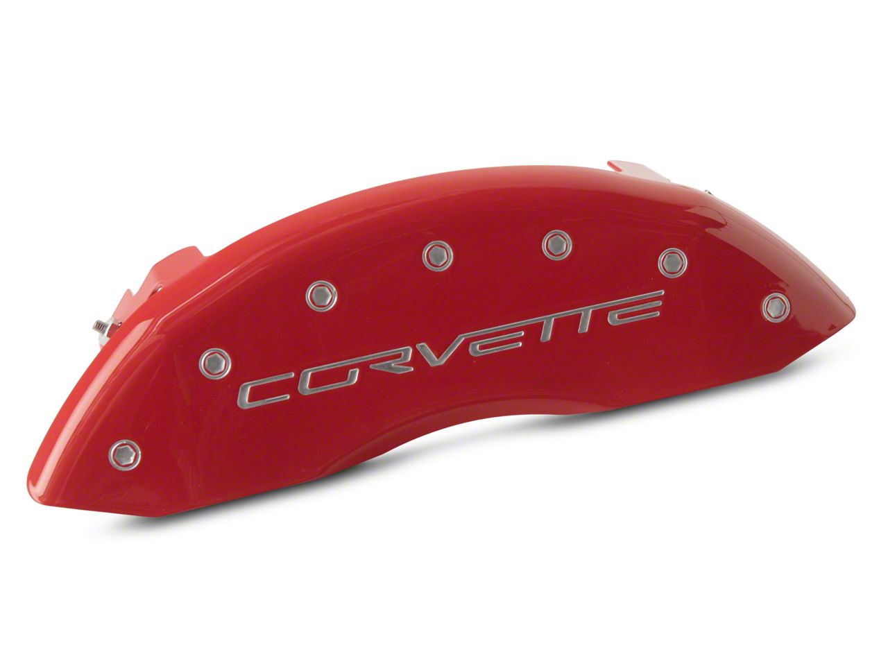 MGP Corvette Red Caliper Covers with Corvette Logo; Front and Rear ...