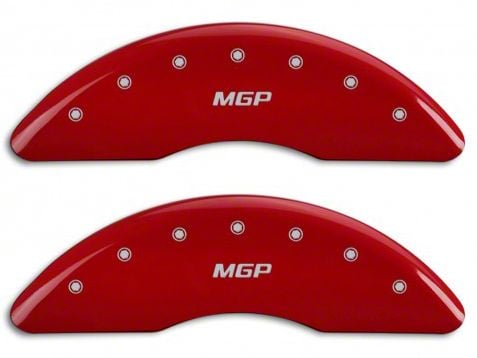 MGP Mustang Red Caliper Covers with MGP Logo; Front and Rear ...