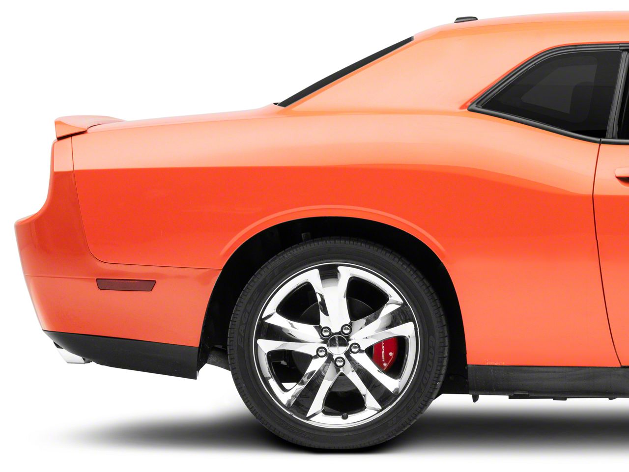 MGP Challenger Red Caliper Covers with Challenger Logo; Front and Rear ...