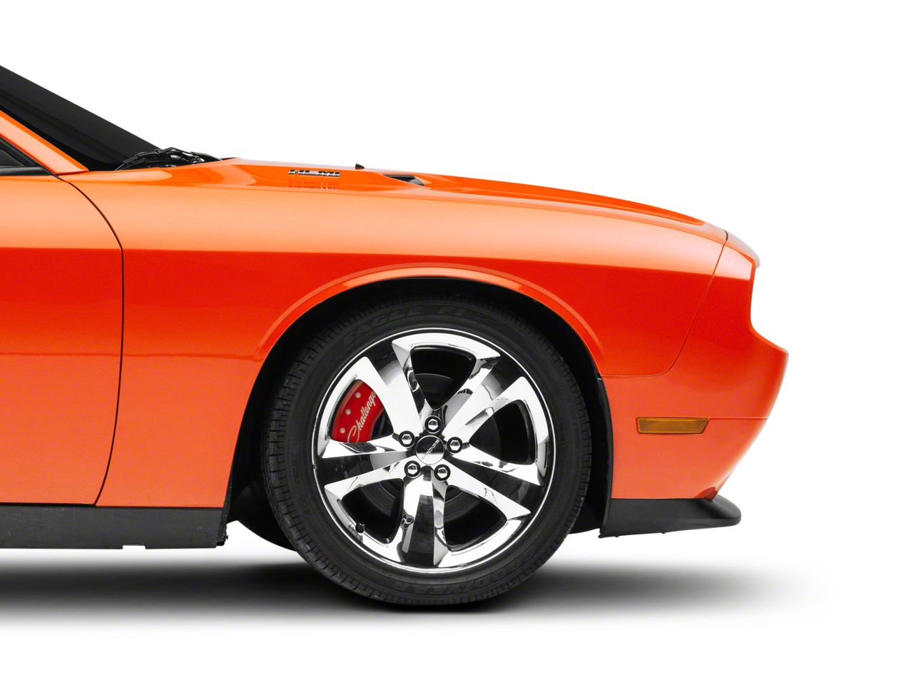 MGP Challenger Red Caliper Covers with Cursive Challenger Logo; Front ...