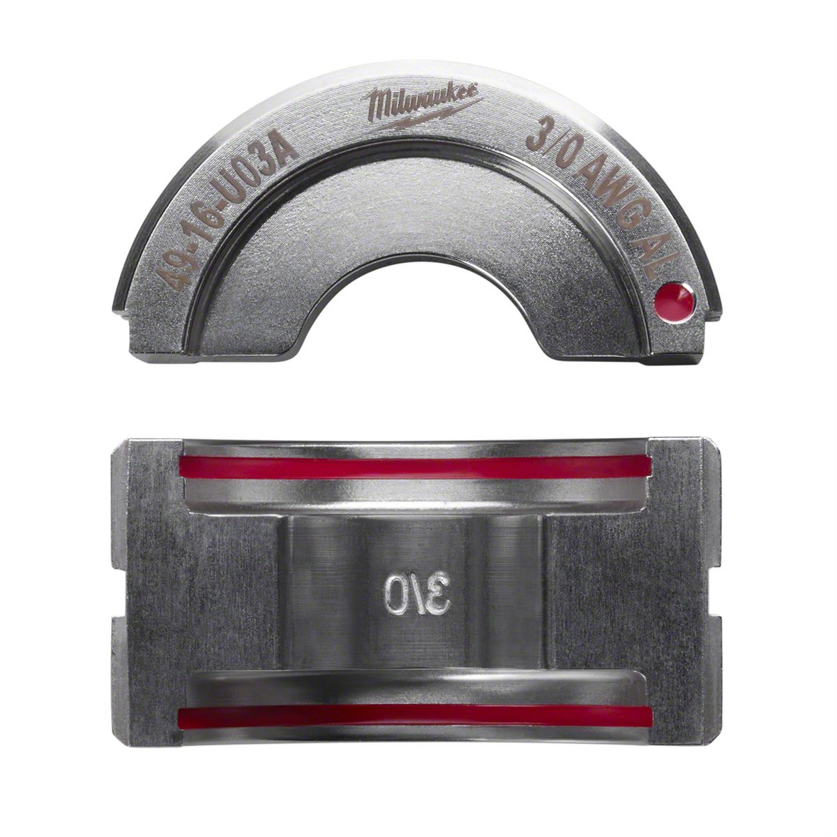 Milwaukee Tool Universal AM Aluminum U-Style Die; 3/0 49-16-U03A - Free ...