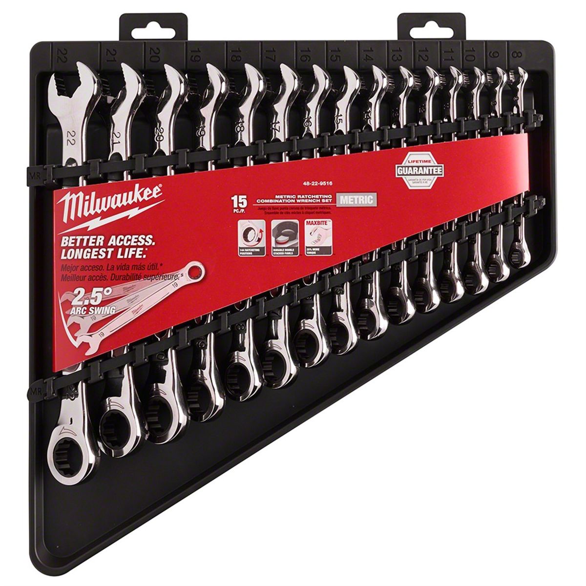 Milwaukee Tool Universal AM Metric Ratcheting Combination Wrench Set ...