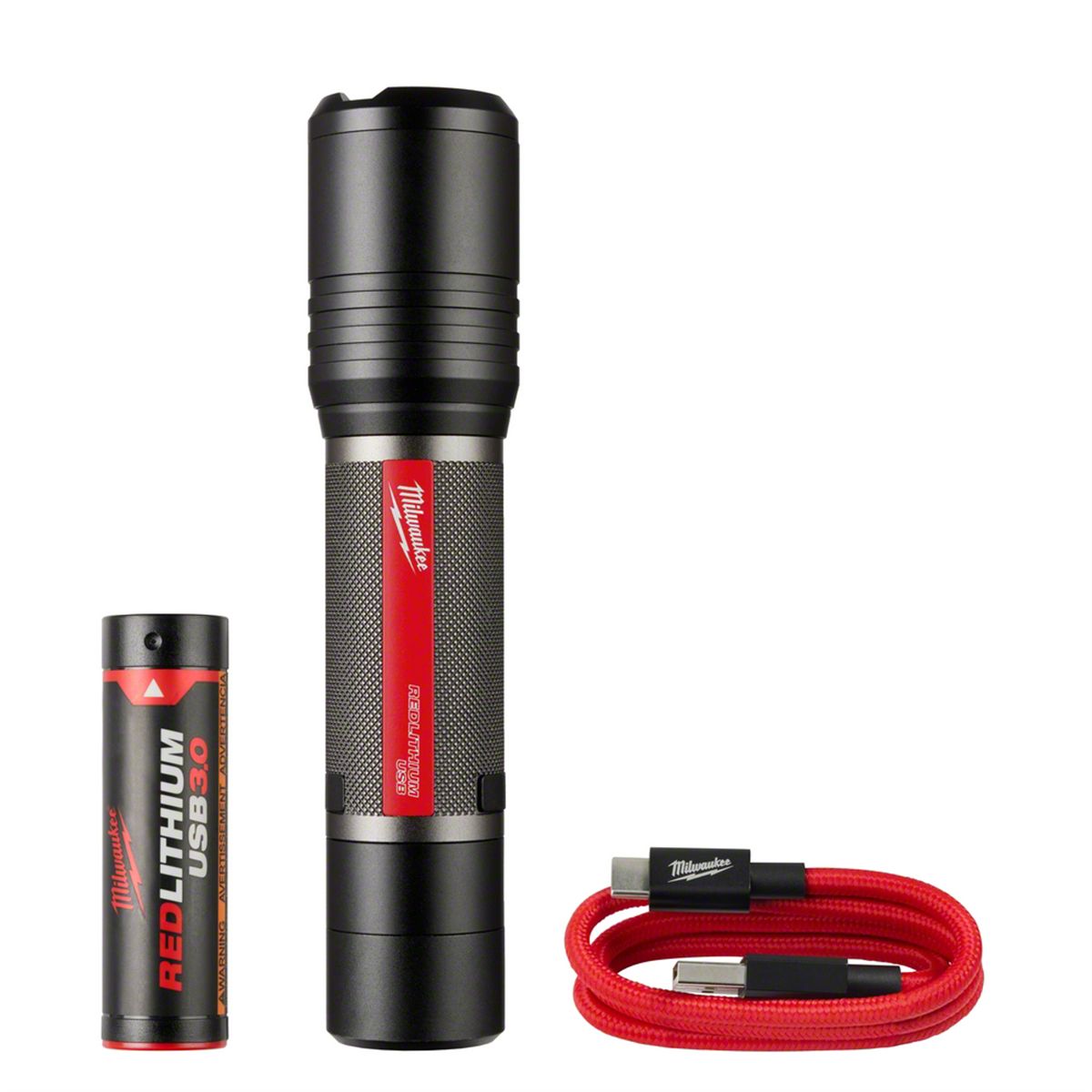 Milwaukee Tool Universal AM REDLITHIUM USB 2000L Slide Focus Flashlight ...