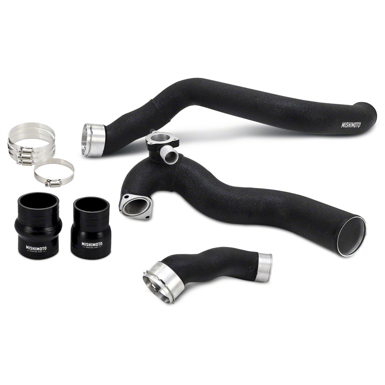 Mishimoto Mustang Intercooler Pipe and Boot Kit; Wrinkle Black MMICP ...