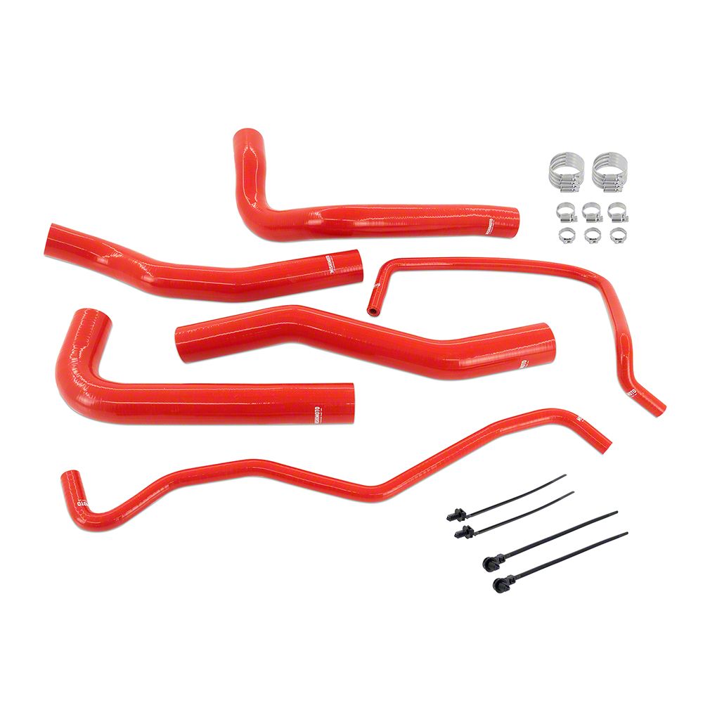 Mishimoto Mustang Silicone Coolant Hose Kit; Red MMHOSE-MUS4-24RD (24 ...
