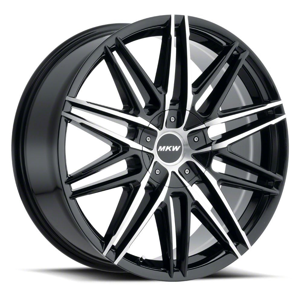 MKW Charger M124 Gloss Black Machined Wheel; 20x8.5; 40mm Offset M124 ...