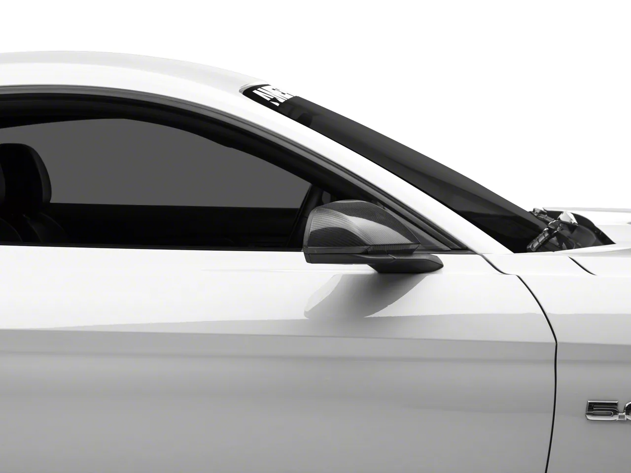 MMD Mustang Mirror Covers; Carbon Fiber 394303 (15-23 Mustang w/ Mirror ...
