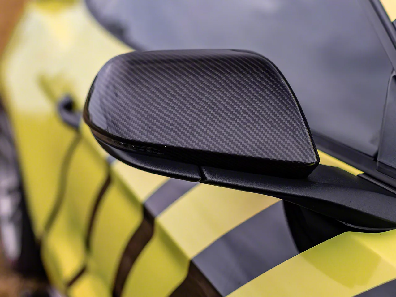 MMD Mustang Mirror Covers; Carbon Fiber 394303 (15-23 Mustang w/ Mirror ...