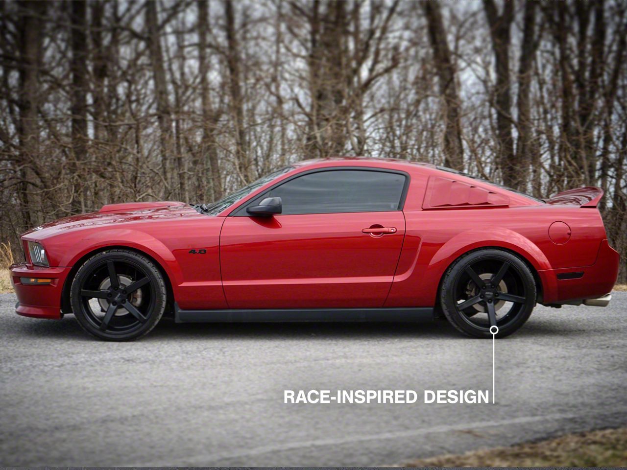 MMD Mustang 551C Matte Black Wheel; Rear Only; 20x10 100262 (05-09 ...