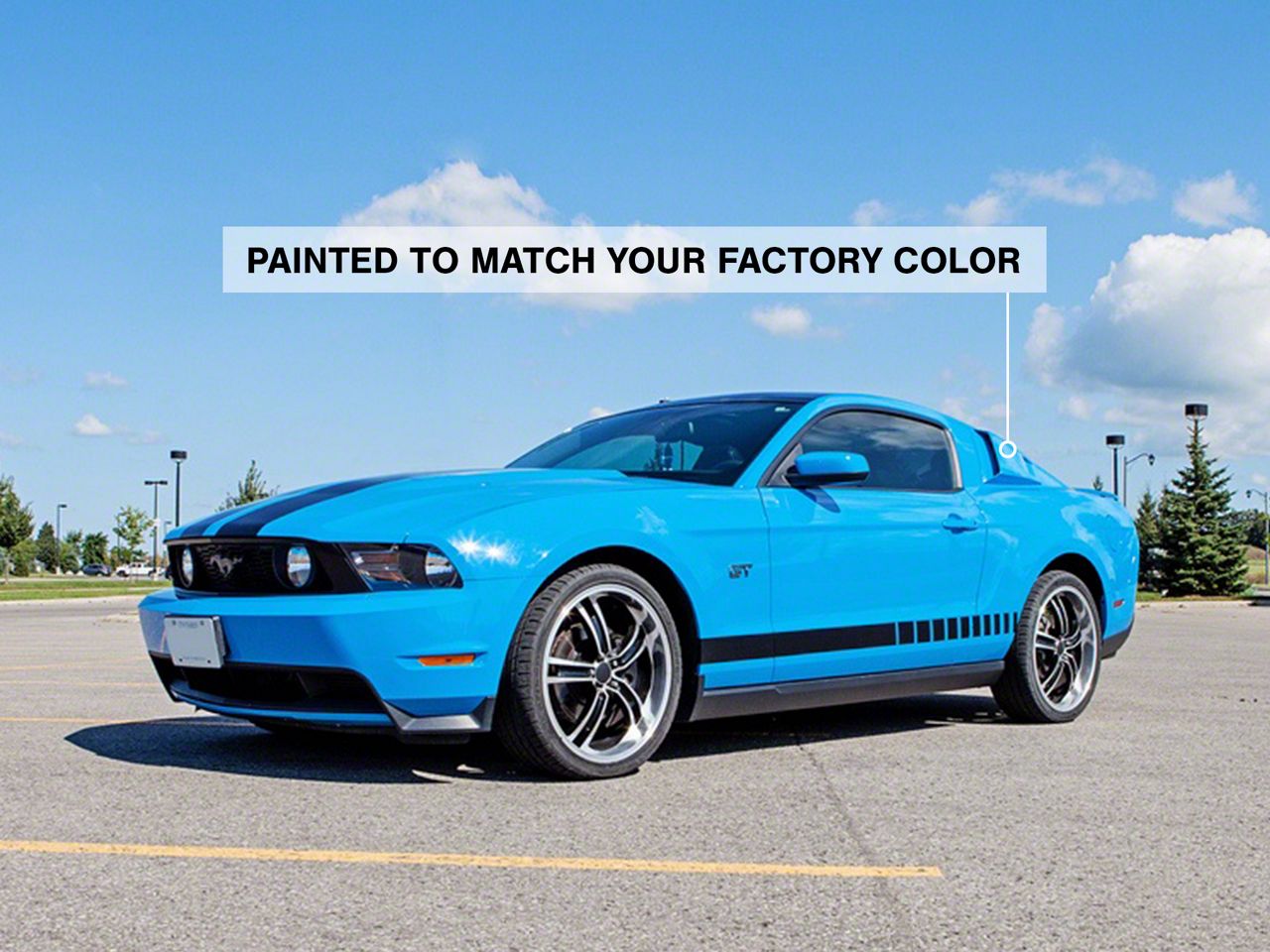 MMD Mustang Eleanor Style Window Scoops; Pre-Painted 427867 (05-14 Mustang Coupe) - Free Shipping