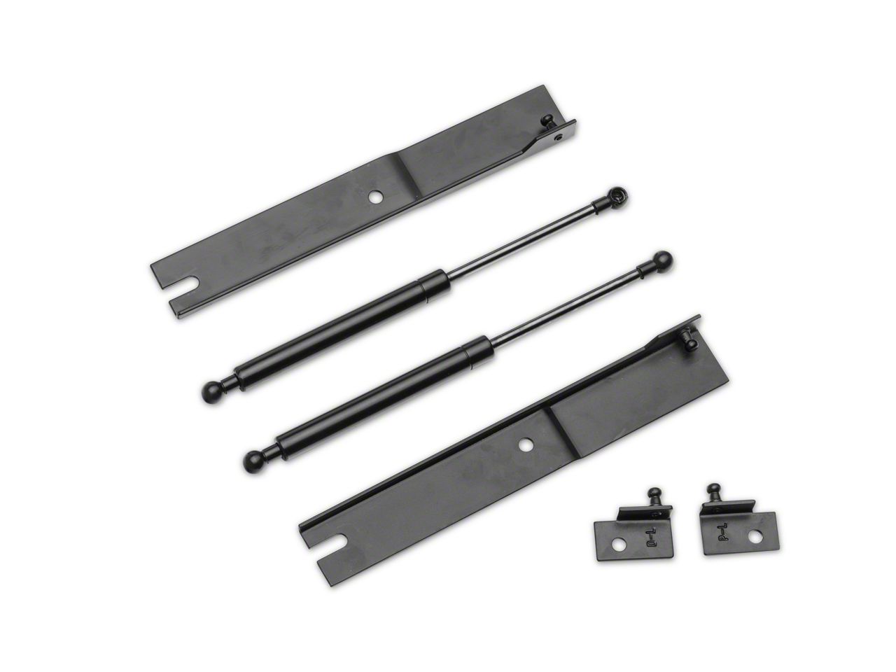 MMD Mustang Bolt On Hood Strut Kit; Black 407243 (15-23 Mustang GT ...