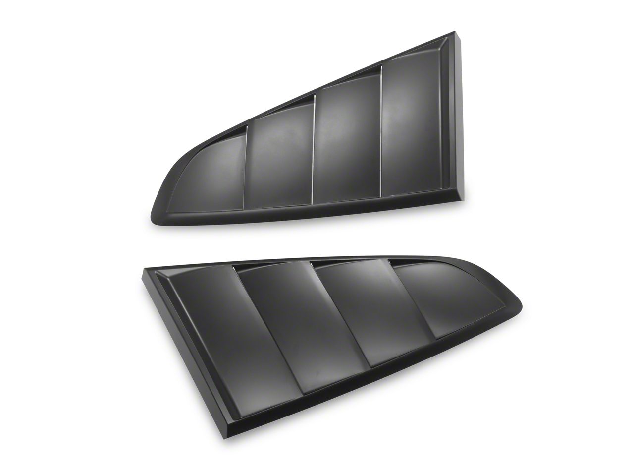 MMD Mustang Quarter Window Louvers; Matte Black 435268 (15-23 Mustang ...