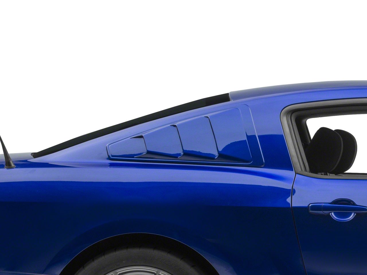 MMD Mustang Quarter Window Louvers; Pre-Painted 427866 (05-14 Mustang ...