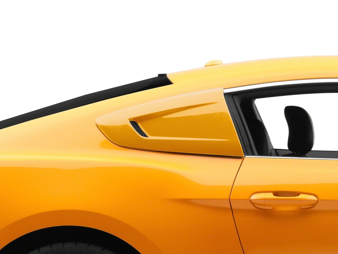 MMD Mustang Quarter Window Scoops; Pre-Painted 398376 (15-23 Mustang ...