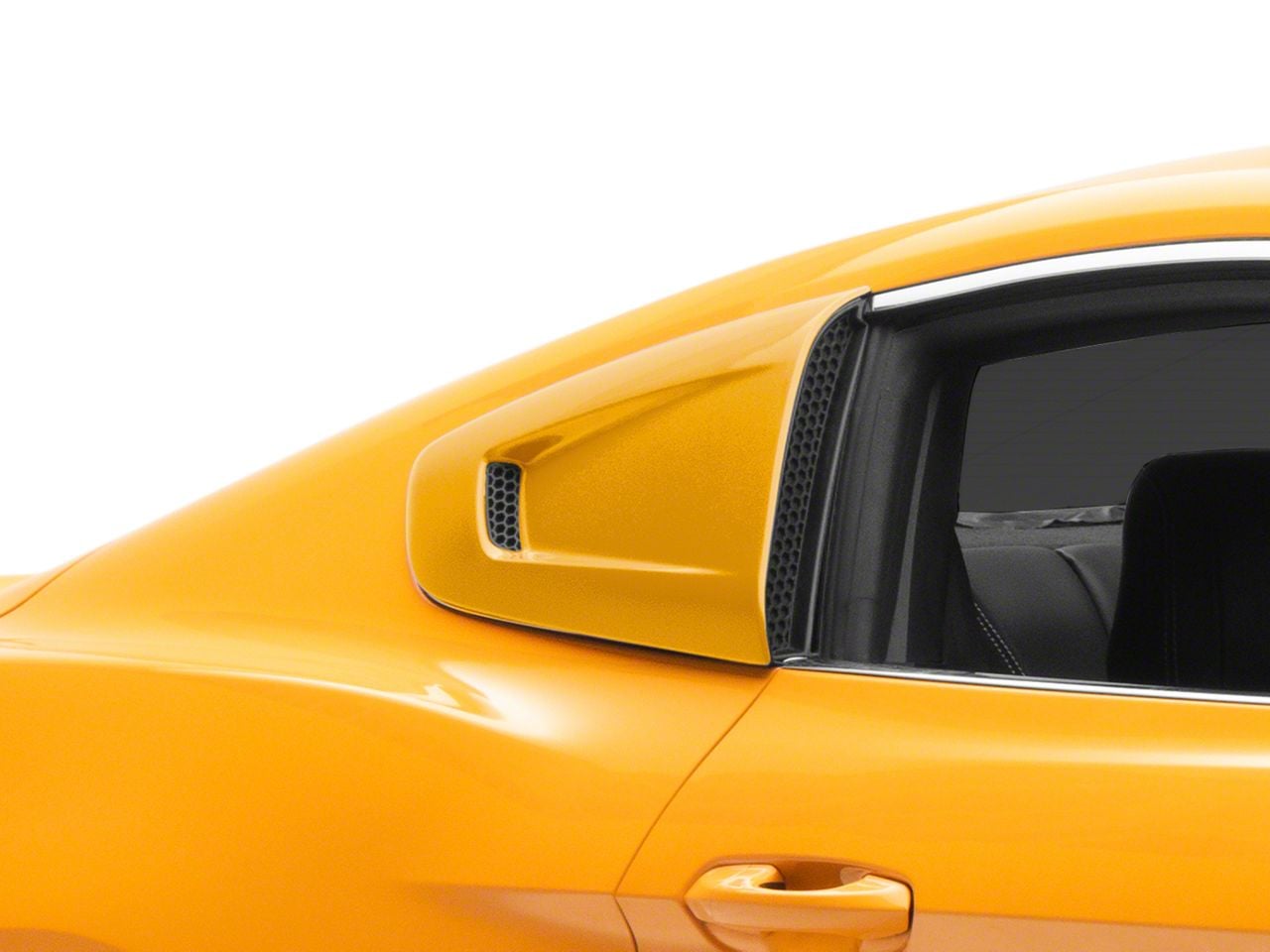 MMD Mustang Quarter Window Scoops; Pre-Painted 398376 (15-23 Mustang ...