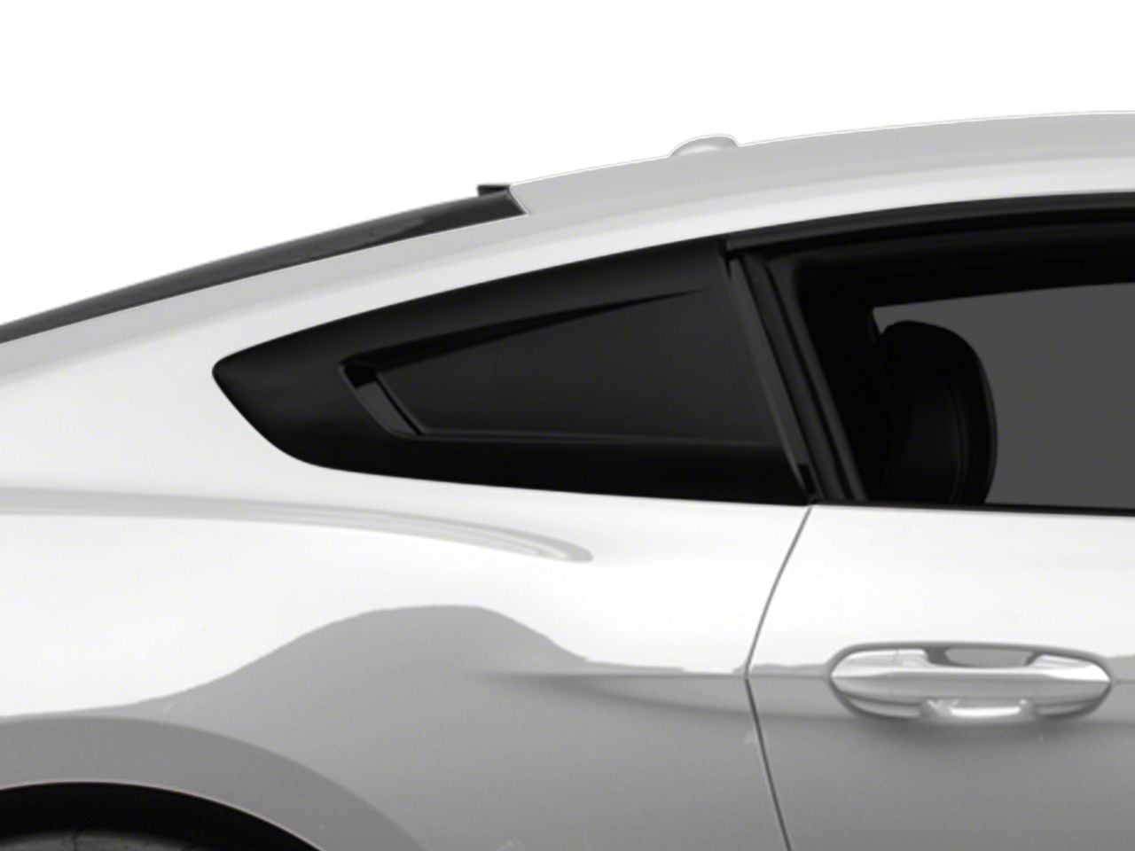 MMD Mustang Quarter Window Scoops; Unpainted 398376-00 (15-22 Mustang ...