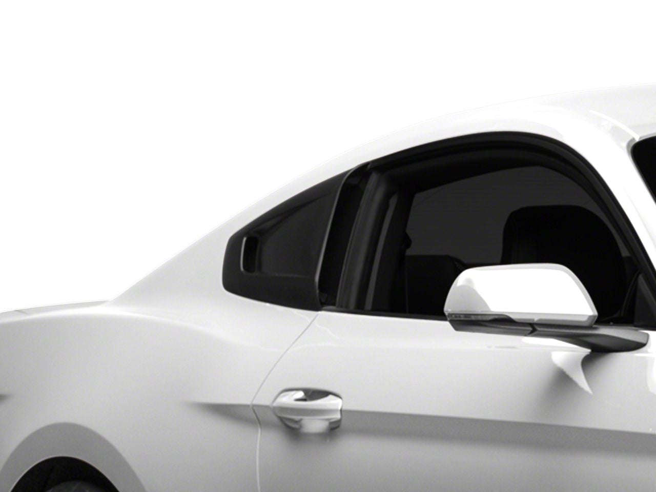 MMD Mustang Quarter Window Scoops; Unpainted 398376-00 (15-22 Mustang ...