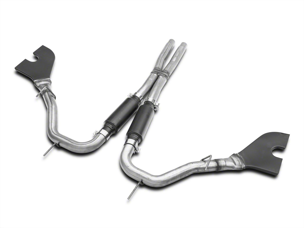 MMD Mustang V-Series Side Exit Cat-Back Exhaust w/ Rocker Panels 393778 ...